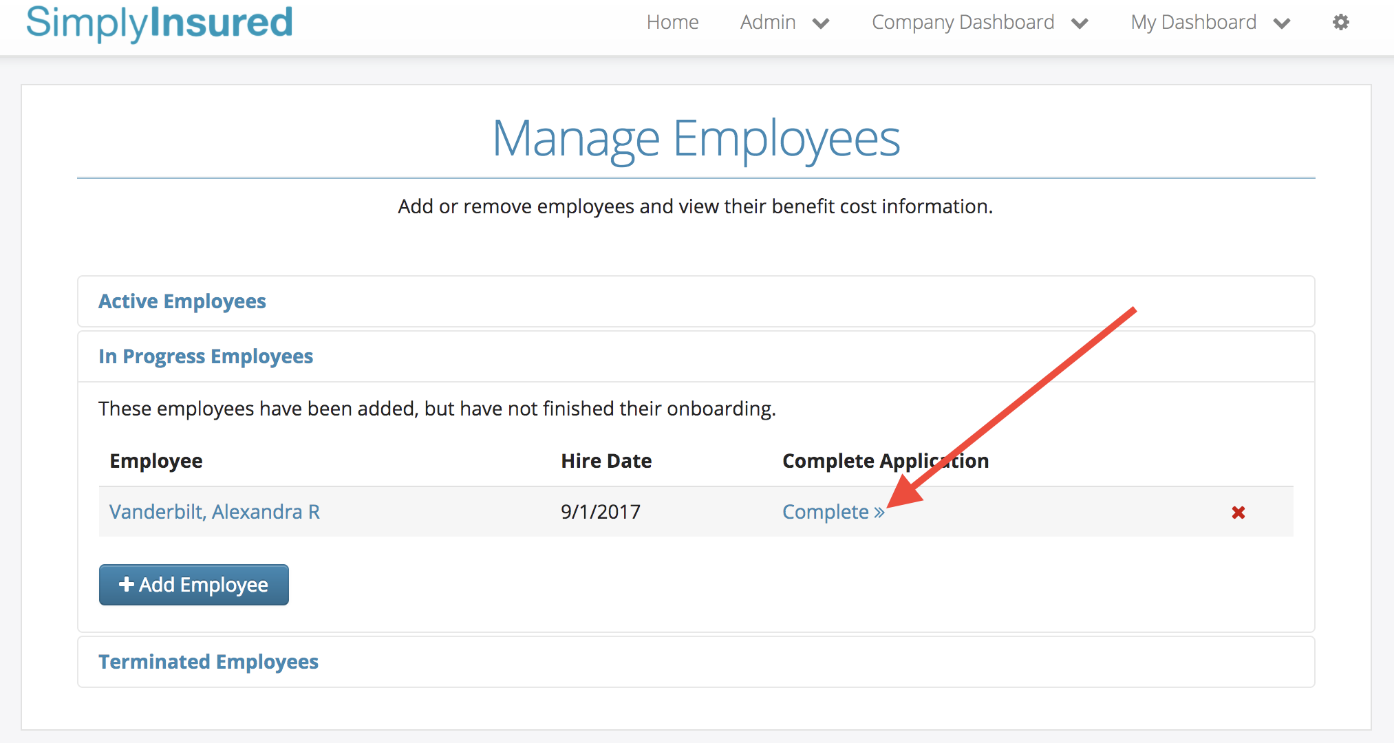 How Can I Complete an Employee's Enrollment Application?