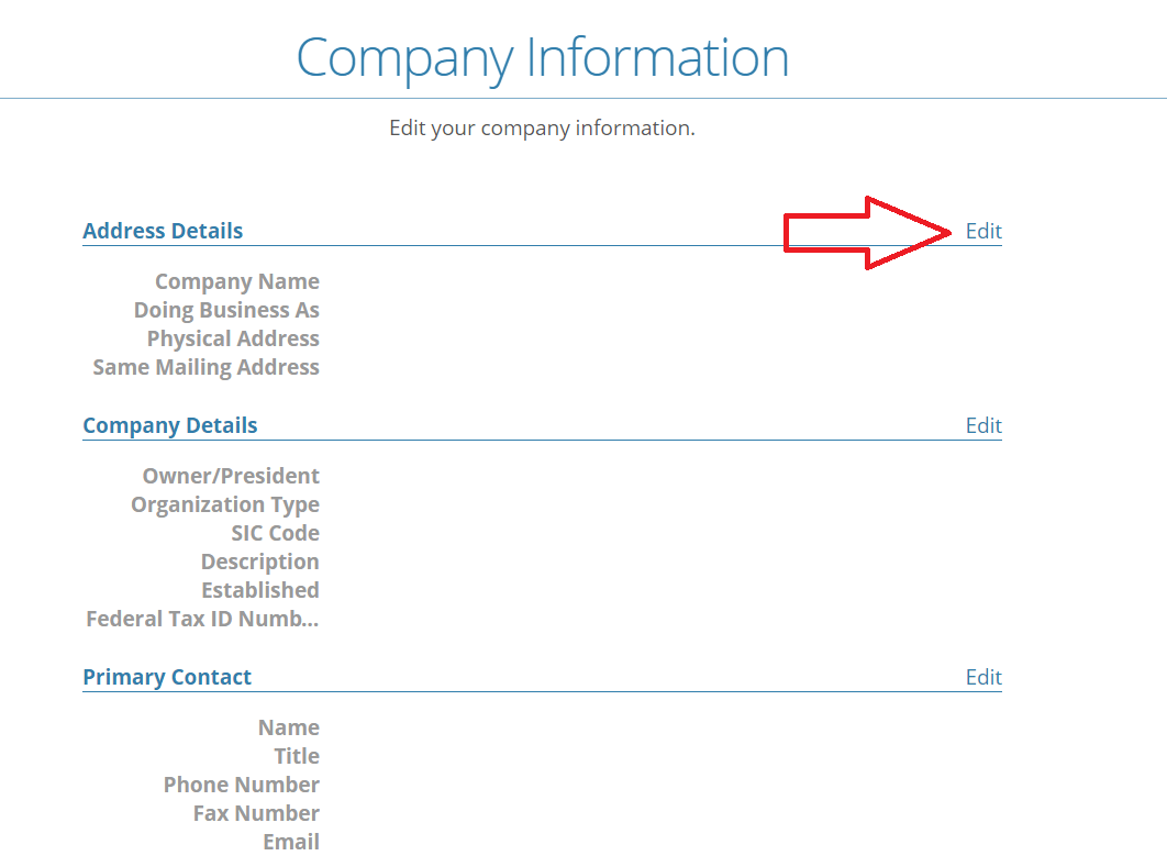 How Do I Update my Company's Address/Contact Information?