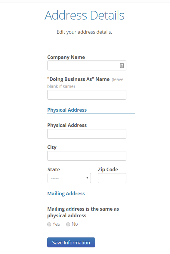 How Do I Update my Company's Address/Contact Information?